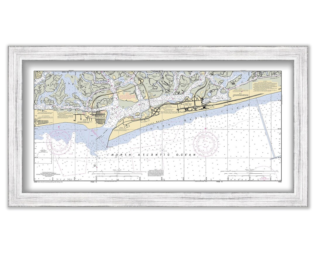 JONES BEACH, Long Island, New York 2003 NOAA Chart - Etsy
