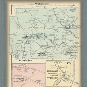 Town of Windsor, Massachusetts 1876 Map-colored Reproduction - Etsy