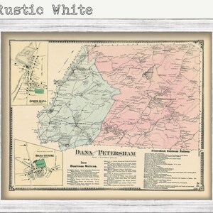 Towns of DANA and PETERSHAM, Massachusetts 1870 Maps - Etsy