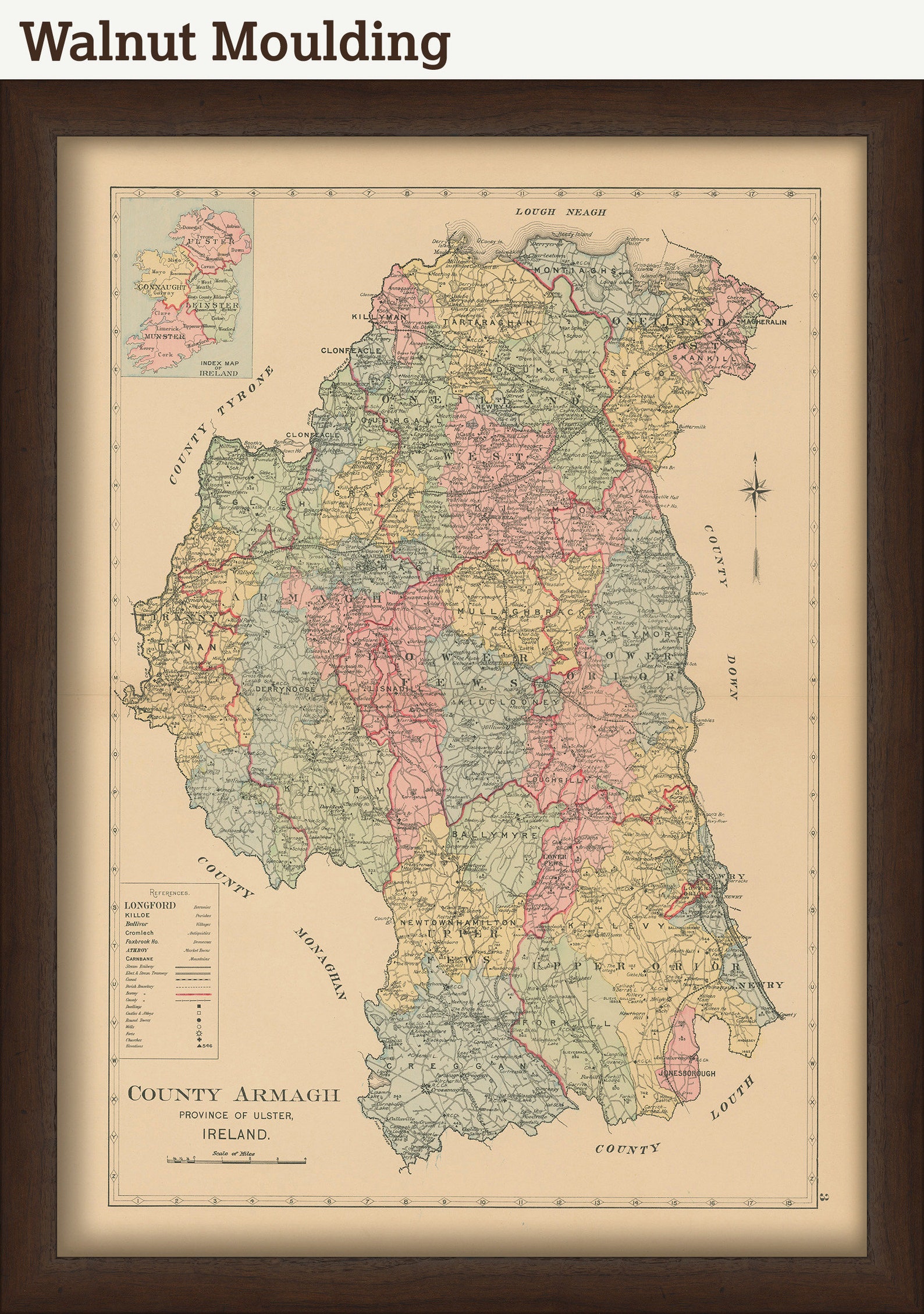 COUNTY ARMAGH Ireland 1901 Map Replica or GENUINE Original - Etsy
