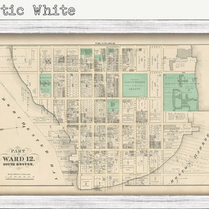 Map of Part of South Boston - 1874 Ward 12 Plate H - 0089 - Etsy