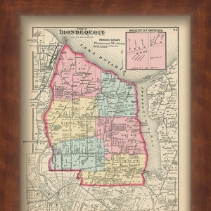 Town of IRONDEQUOIT, New York 1872 Map - Etsy