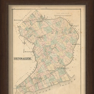 BENSALEM, Pennsylvania - 1876 Map - Etsy