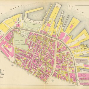 Map of Boston 1895, Ward 6, the North End - 0071 - Etsy