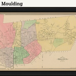 MALDEN, Massachusetts 1889 Map - Replica or Genuine ORIGINAL - Etsy