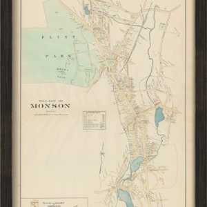 MONSON VILLAGE, Massachusetts 1894 Map - Replica or Genuine ORIGINAL - Etsy