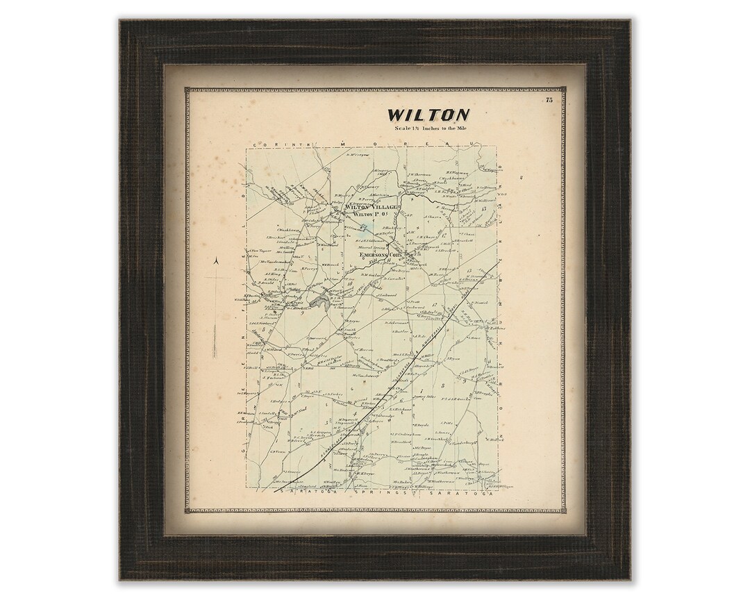 WILTON, New York 1866 Map, Replica or Genuine ORIGINAL - Etsy