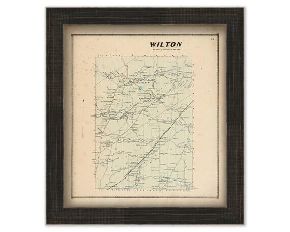 WILTON New York 1866 Map Replica or Genuine ORIGINAL | Etsy