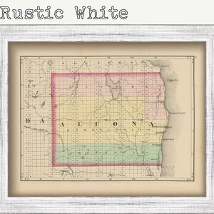 ALCONA COUNTY, Michigan 1873 Map - Replica or Genuine Original - Etsy