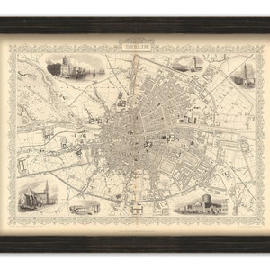 Map of DUBLIN, IRELAND - Published in 1951 - Etsy