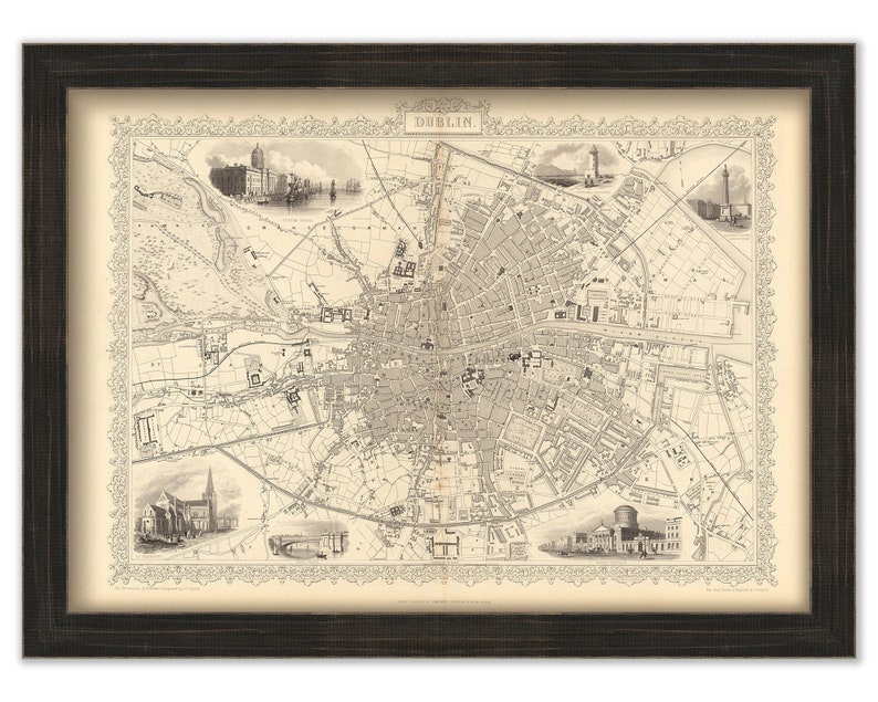 Map of DUBLIN IRELAND Published in 1951 - Etsy