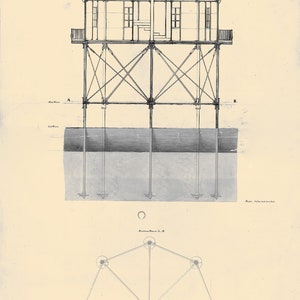 CROSS LEDGE LIGHTHOUSE, Delaware - Drawing and Plan of the Lighthouse ...
