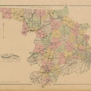 MARLBOROUGH, Massachusetts 1889 Map - Replica or Genuine ORIGINAL - Etsy