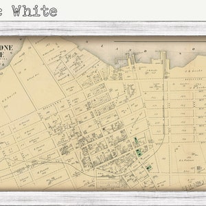 Whitestone Village, Flushing, New York 1873 Map, Replica and GENUINE ...