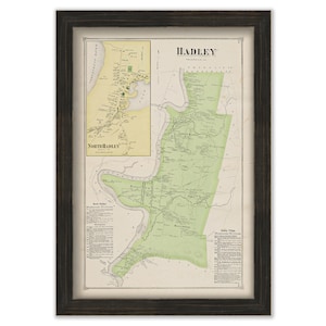 Town of HADLEY, Massachusetts 1873 Map - Etsy