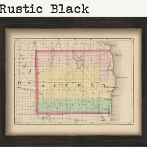 ALCONA COUNTY, Michigan 1873 Map - Replica or Genuine Original - Etsy
