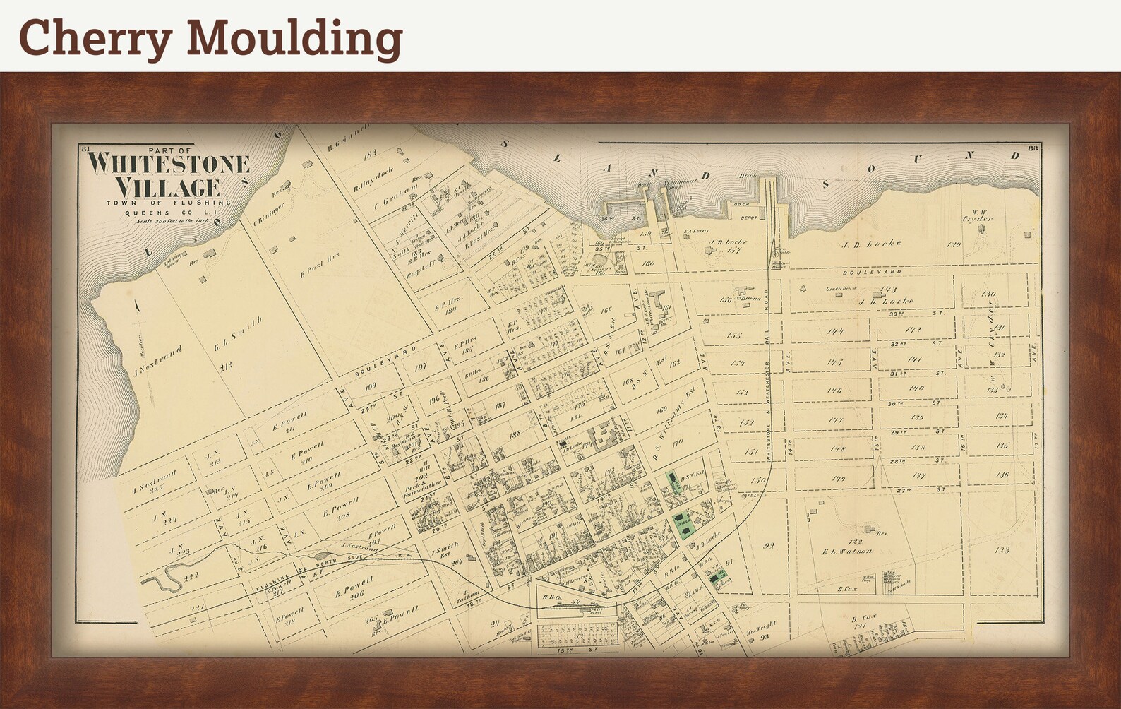 Whitestone Village Flushing New York 1873 Map Replica and - Etsy