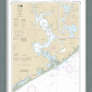 NEW RIVER, North Carolina - 2017 Nautical Chart - Etsy