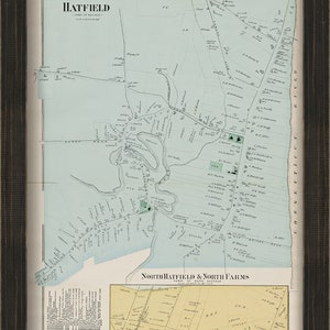 Village of HATFIELD, Massachusetts 1873 Map - Etsy