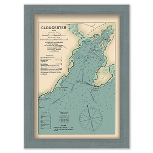 Gloucester Harbor, Massachusetts - Nautical Chart by Geo. Eldridge ...