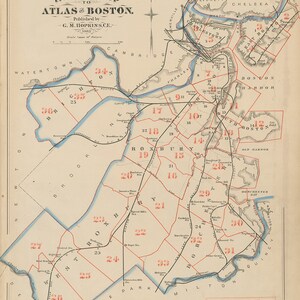 EAST BOSTON, Massachusetts 1882 Map - Replica or Genuine ORIGINAL ...