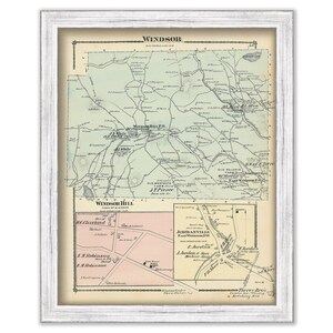 Town of Windsor, Massachusetts 1876 Map-colored Reproduction - Etsy