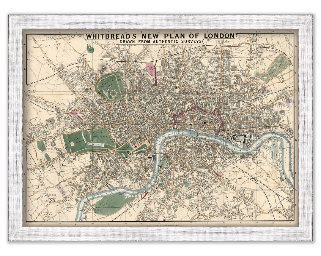 LONDON, ENGLAND 1853 MAP - Etsy