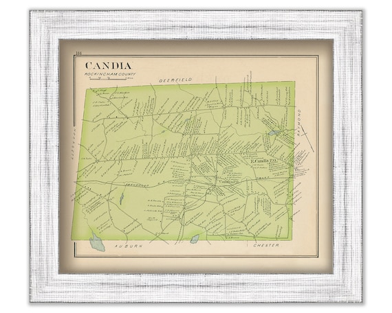 CANDIA New Hampshire 1892 Map - Etsy