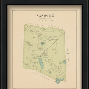 SANDOWN, New Hampshire 1892 Map - Etsy