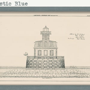 PENFIELD REEF LIGHTHOUSE, Fairfield County, Connecticut - Drawing and ...