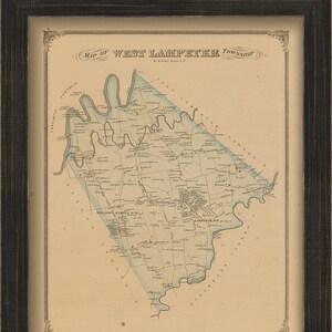West Lampeter, Pennsylvania 1875 Map - Replica or GENUINE ORIGINAL - Etsy