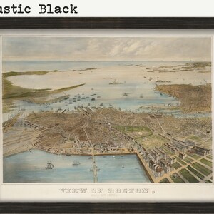 BOSTON, Massachusetts - 1870 Bird's Eye View - Etsy