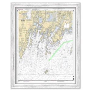 MONHEGAN ISLAND and Muscongus Bay, Maine - Nautical Chart 2011 - Etsy