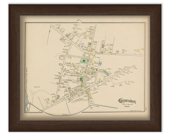 WAYLAND Massachusetts 1889 Map Replica or Genuine ORIGINAL | Etsy