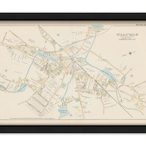 Village of WALPOLE, Massachusetts 1888 Map - Etsy