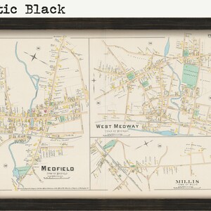 Villages of MEDWAY, MILLIS and MEDFIELD, Massachusetts 1888 Map - Etsy