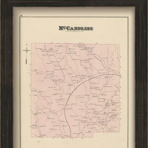 MCCANDLESS, Pennsylvania 1876 Map - Replica or Genuine ORIGINAL - Etsy