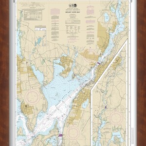 MOUNT HOPE BAY, Rhode Island - Nautical Chart Published in 2013 - Etsy