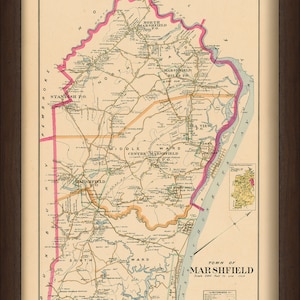 MARSHFIELD, Massachusetts - 1903 Map - Etsy