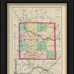 BARRY COUNTY, Michigan 1873 Map - Replica or Genuine Original - Etsy