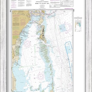 MIAMI, Florida - 2017 Nautical Chart - Etsy