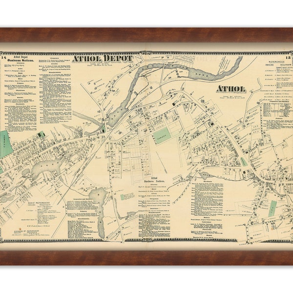 Old Athol Map - Etsy