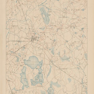 MIDDLEBOROUGH, LAKEVILLE and BRIDGEWATER, Massachusetts 1890 ...