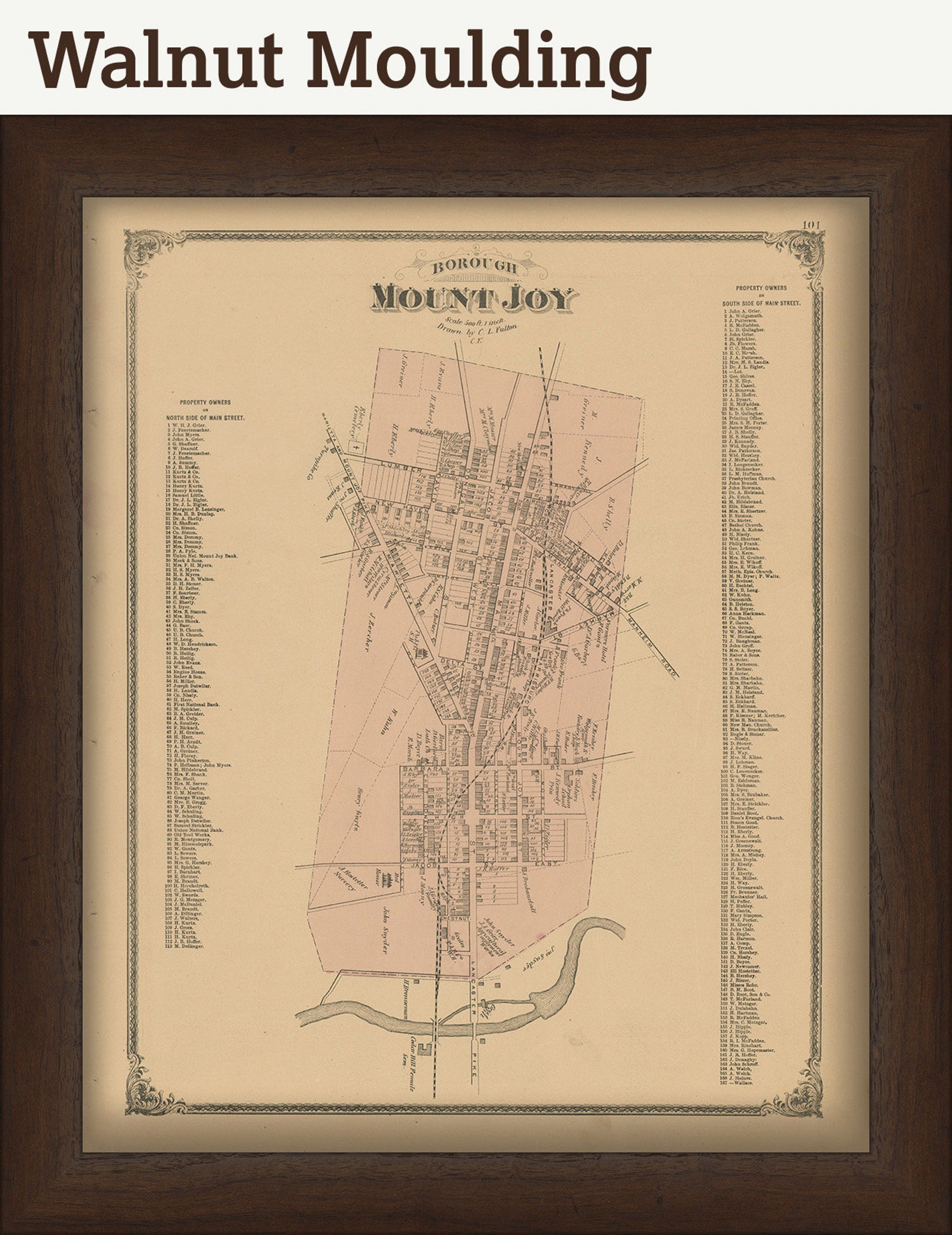 Mount Joy Pennsylvania 1875 Map Replica or GENUINE ORIGINAL | Etsy