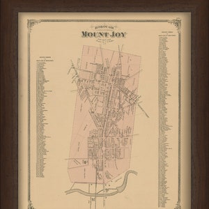 Mount Joy, Pennsylvania 1875 Map Replica or GENUINE ORIGINAL - Etsy