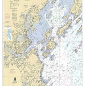 PORTLAND HARBOR, Maine - Nautical Chart 2002 - Etsy