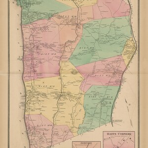 Town of GREENBURG, New York 1868 Map - Etsy