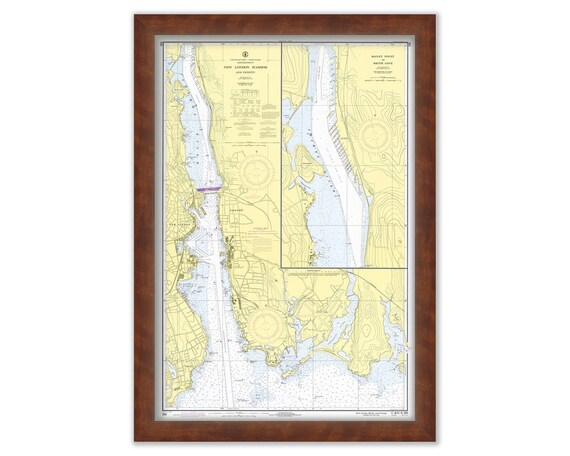 NEW LONDON and GROTON Connecticut Nautical Chart 1971 | Etsy