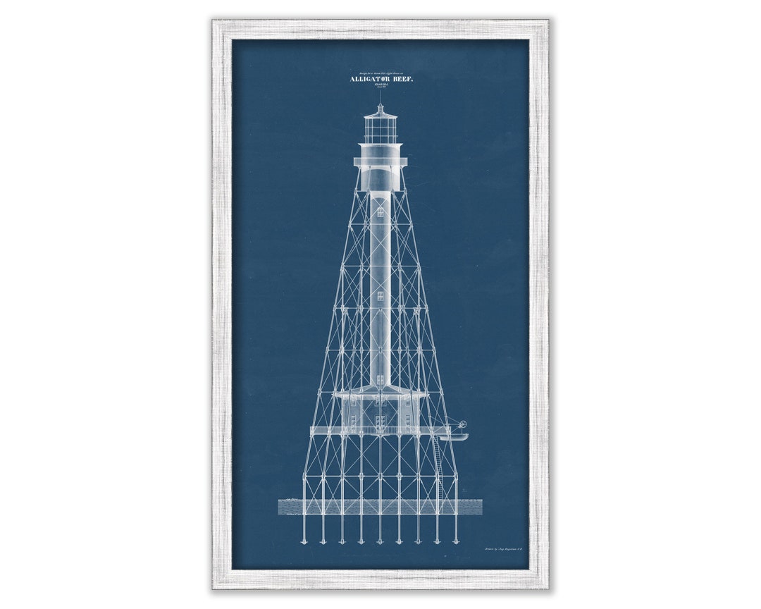 ALLIGATOR REEF LIGHT, Florida - Blueprint Drawing and Plan of the ...