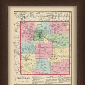 Town of PERINTON, New York 1872 Map - Etsy